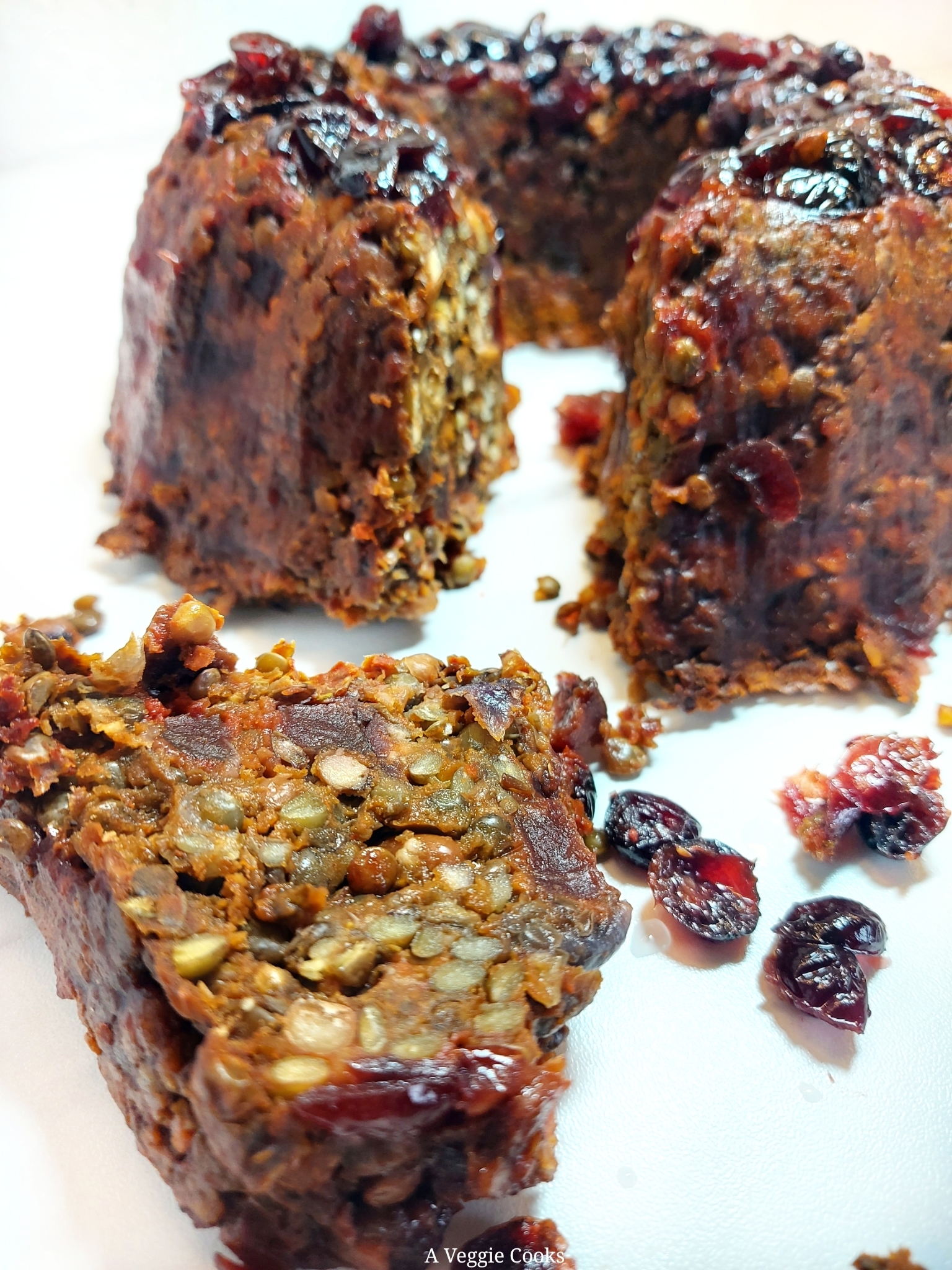 Vegan Cranberry and Lentil Bake - A Veggie Cooks