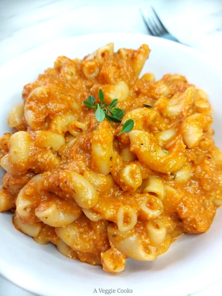 Roast Vegetable Pasta Sauce - A Veggie Cooks